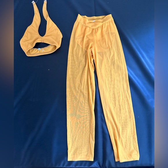 Costumes | Custom Dancewear Yellow Two Piece Contemporary Costume ...